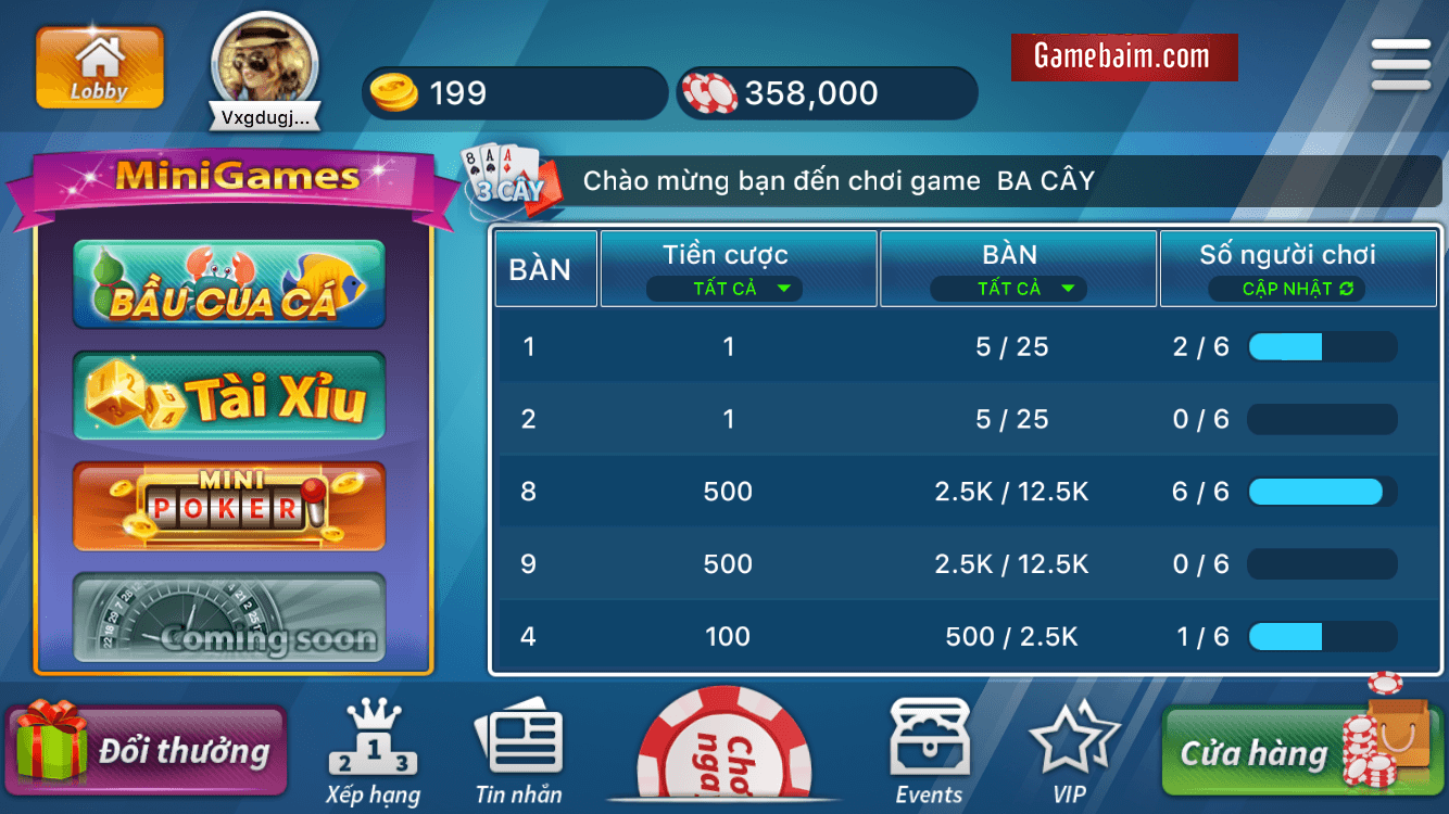 Ba Cây - Game Bài 3 Cây - GameBaim
